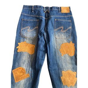 UNK NBA | Jeans | Unk Mens Nba Team Patches Blue Jeans Baggy Hip Hop ...